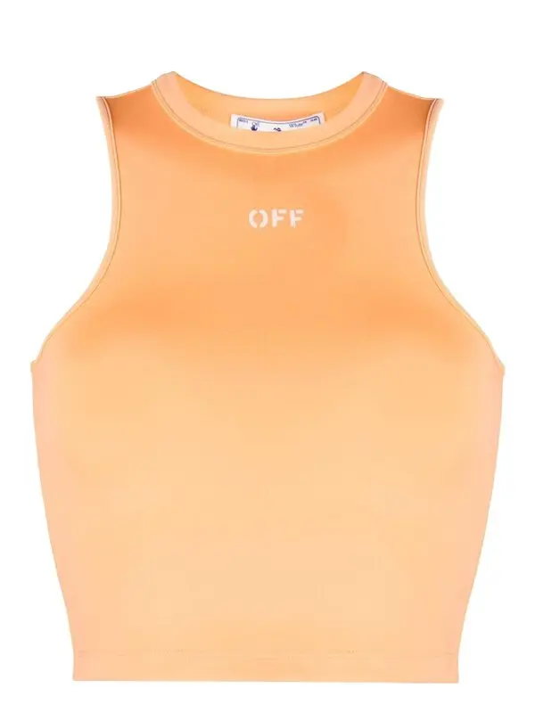 Off-White Rowing Crewneck Sleeveless Top - Orange