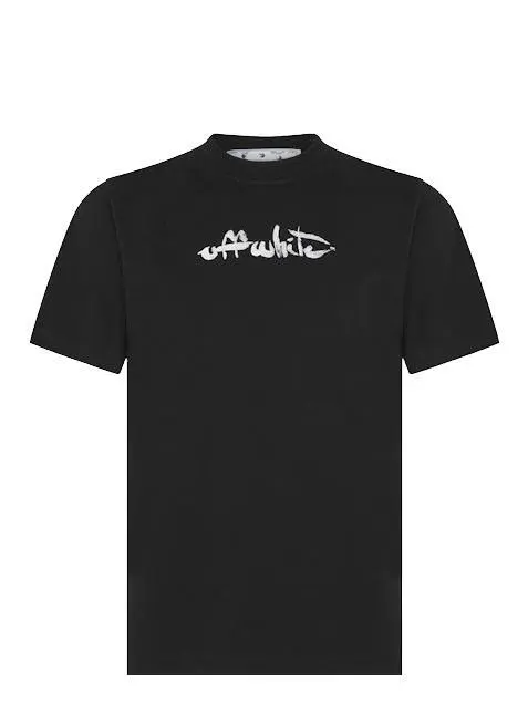 Off-White Off Off Paint Arrow Slim Short Sleeve Tshirtin - Black/white