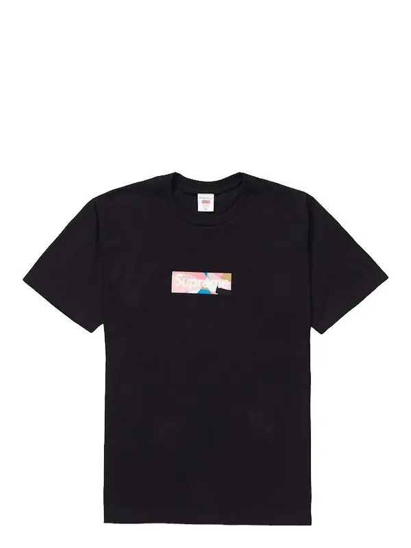 Supreme Emilio Pucci Box Logo Tee Shirt - Black/dusty Pink
