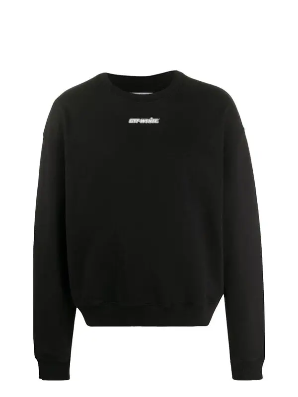 Off-White Oversize Fit Marker Arrows Crewneck Sweatshirt - Black/blue