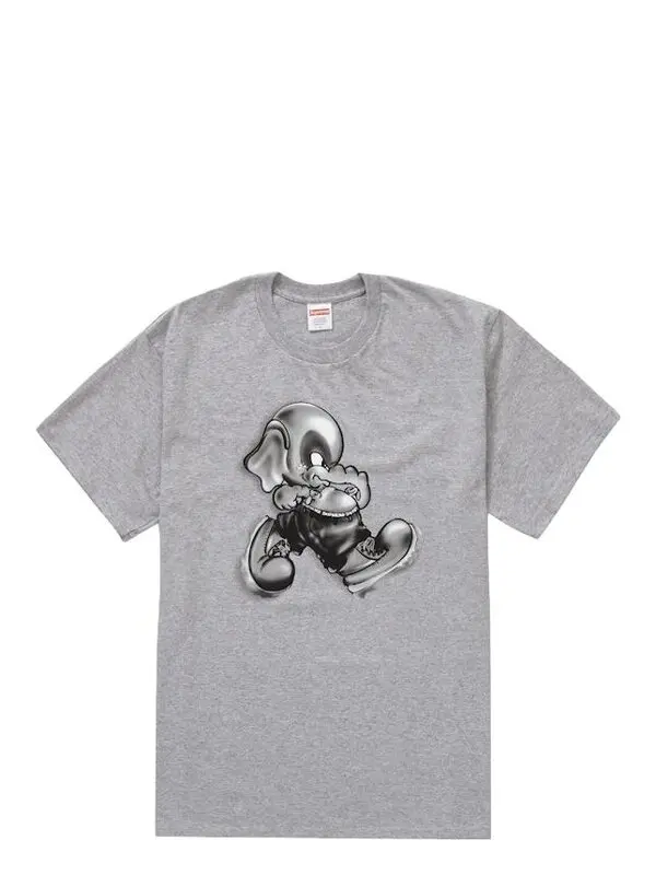 Supreme Elephant Tee Shirt - Heather Grey