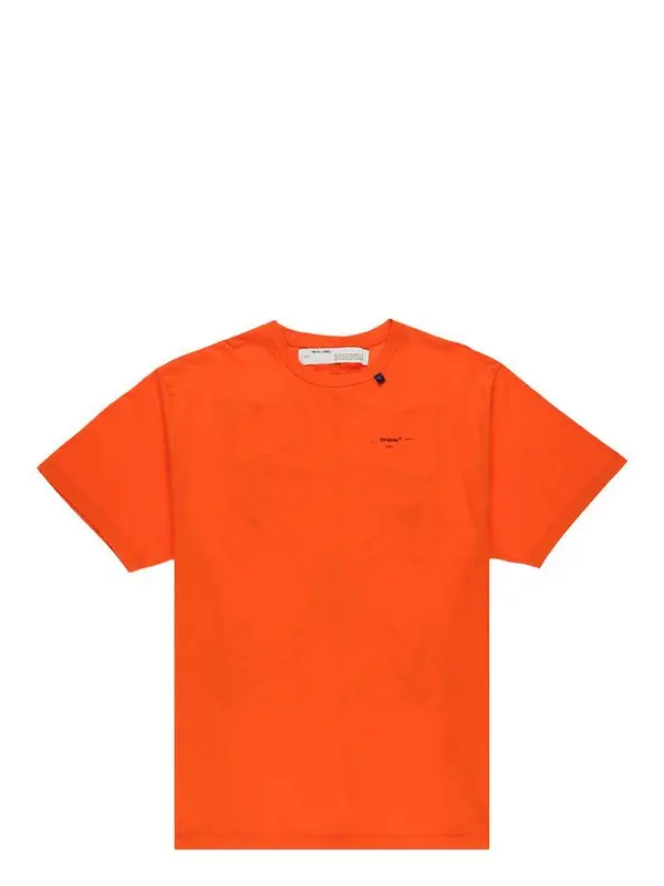 Off-White Oversized Abstract Arrows Embroidered T-shirt - Orange/black