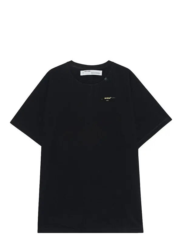 Off-White Oversized Acrylic Arrows Short Sleeve T-shirt - Black/yellow