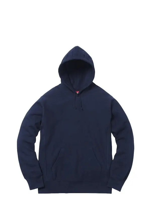 Supreme Embossed Logo Hooded Sweatshirt - Navy Blue