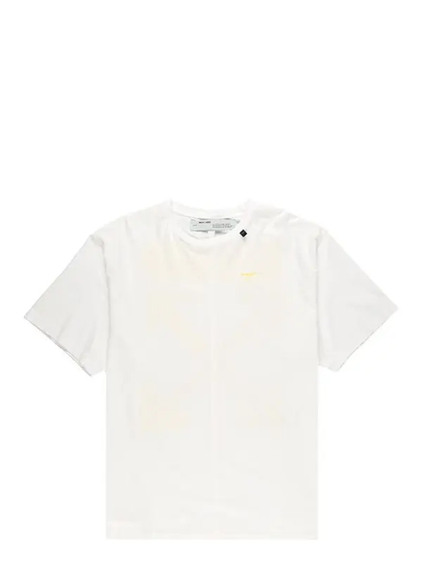 Off-White Off Oversized Acrylic Arrows Short Sleeve T-shirt - White/yellow