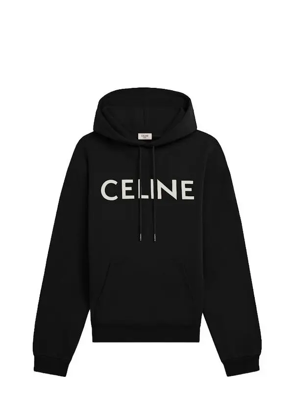 Celine Loose Cotton Sweatshirt - Black/white