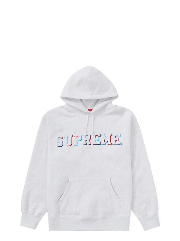 Supreme Drop Shadow Hooded Sweatshirt - Heather