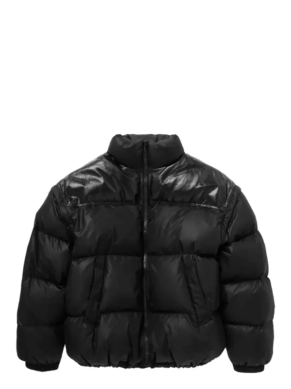 Celine Leather-panelled Padded Shell Jacket - Black