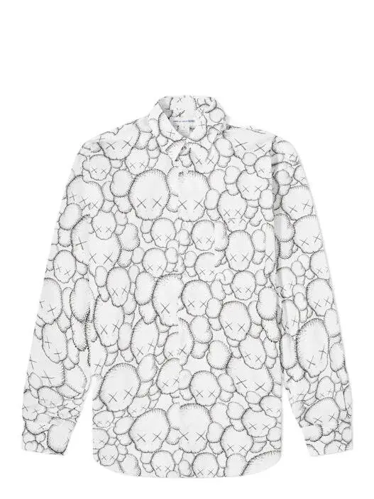 Comme Des Garçons Cdg Shirt X Kaws Classic Poplin Shirt - White/black