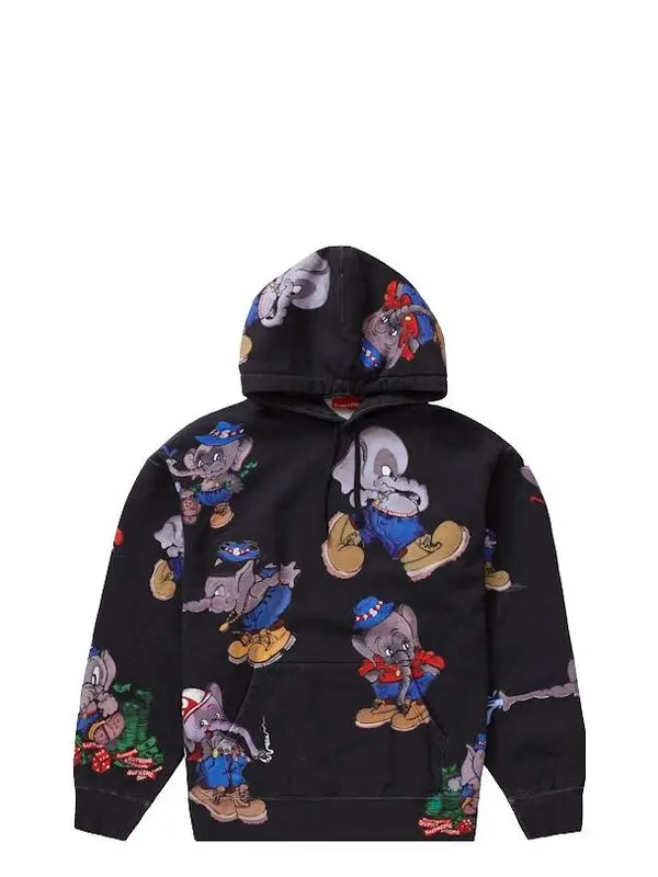 Supreme Elephant Hooded Sweatshirt - Black