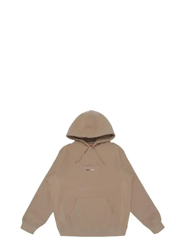 Supreme Embossed Logo Hooded Sweatshirt - Light Brown