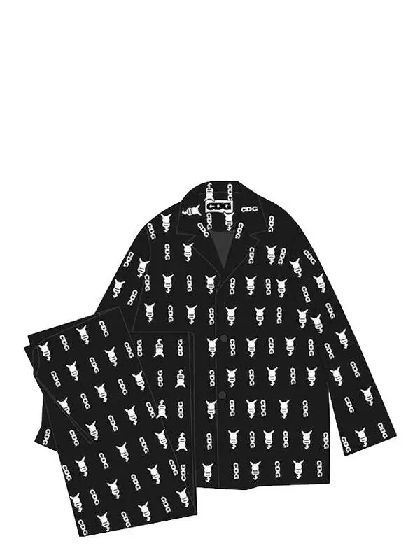 Comme Des Garçons Cdg X Pokemon Shirt Pants Set - Black