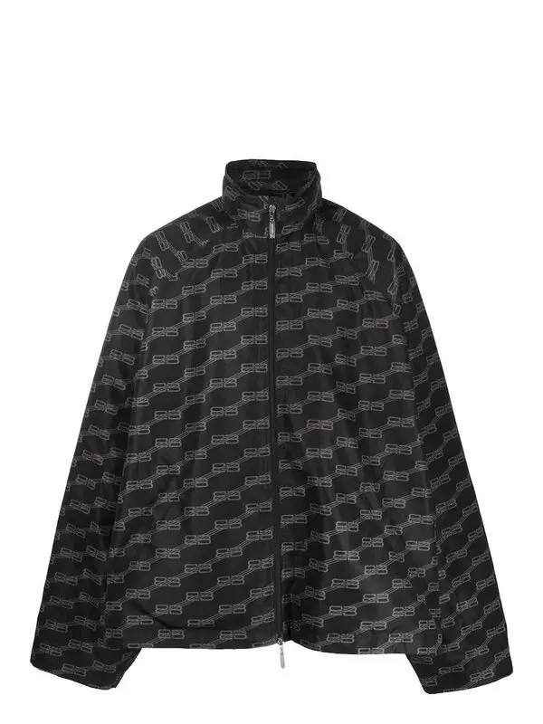 Balenciaga Bb Monogram Lightweight Jacket - Black