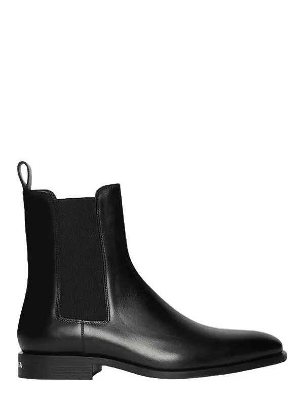 Balenciaga Leather Chelsea Boot - Black