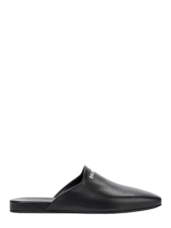 Balenciaga Cosy Leather Mules - Black