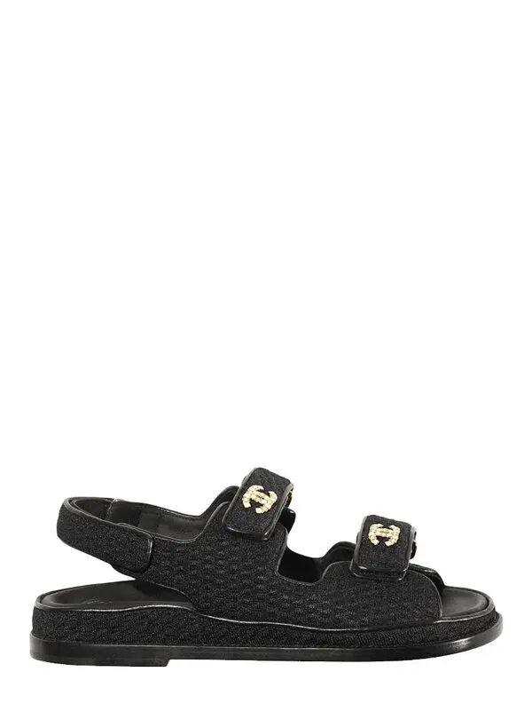 Chanel Dad Sandal Knitin - Black/gold