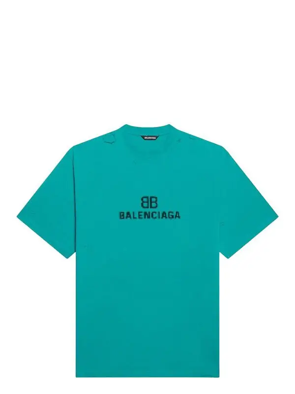 Balenciaga Bb Pixel Boxy T-shirt - Blue