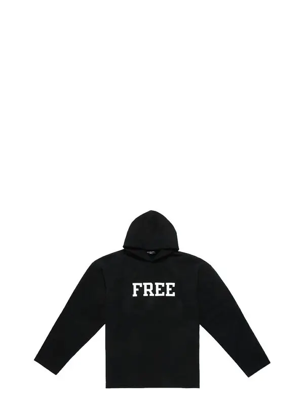 Balenciaga Free No Rib Hoodie - Black