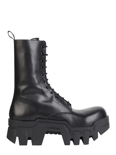 Balenciaga Bulldozer Lace-up Boots - Black