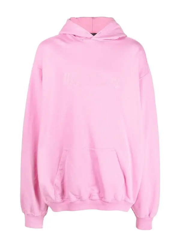 Balenciaga Logo-print Hoodie - Pink