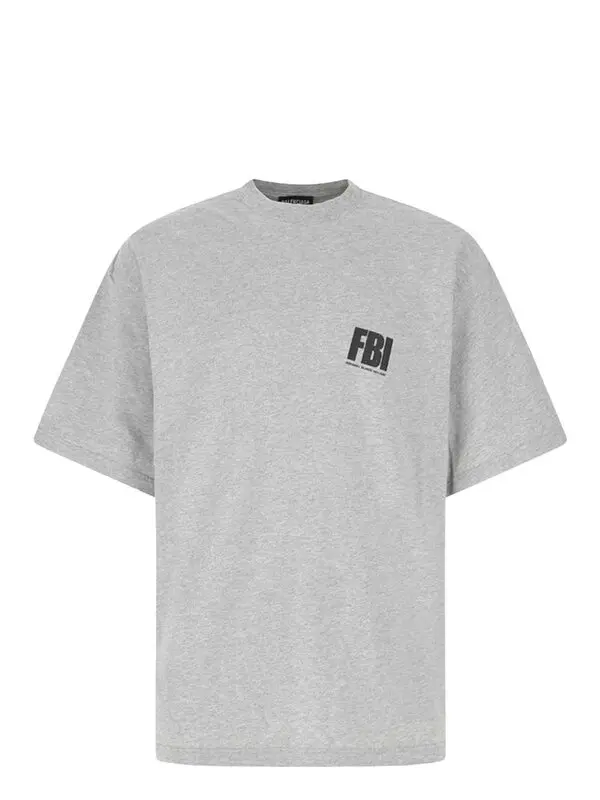 Balenciaga Fbi Print T-shirt - Grey/black