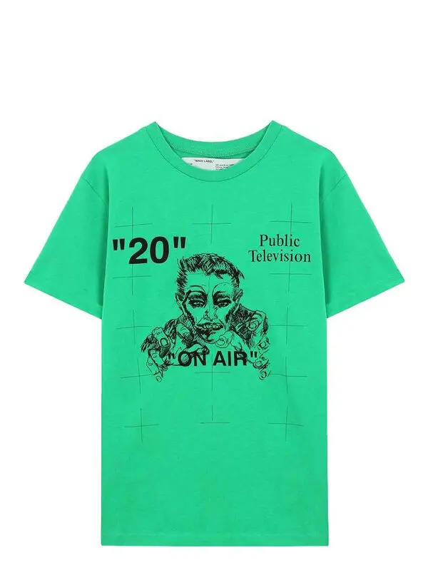 Off-White Public Television T-shirt - Green/black