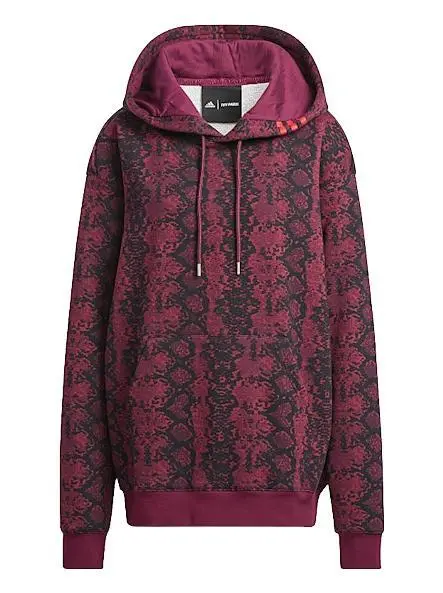 Adidas Ivy Park Allover Print Hoodie - Cherry Wood
