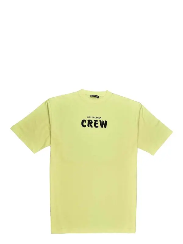Balenciaga Crew Logo T-shirt - Fluo Yellow