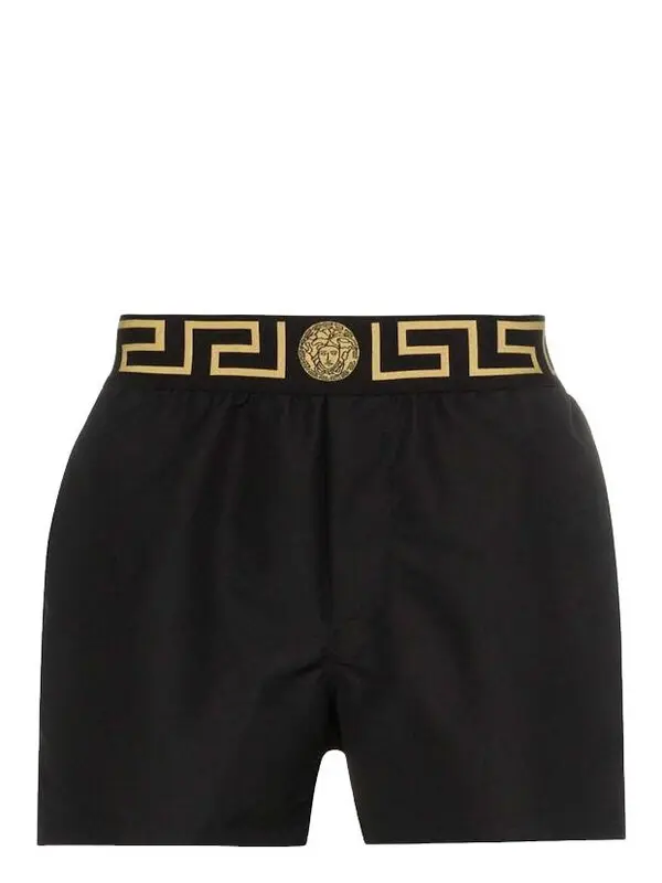 Versace Printed Swim Shorts - Black