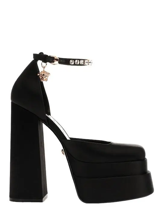 Versace Medusa Aevitas 155mm Platform Pumps - Black/gold