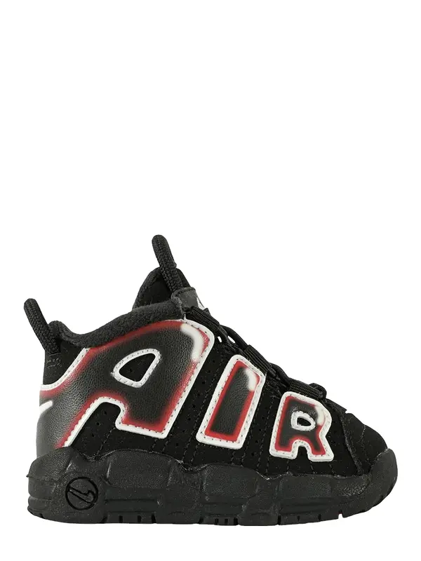 Nike Air More Uptempo 96 Spray Paint Sneakers - Black/white/laser Crimson