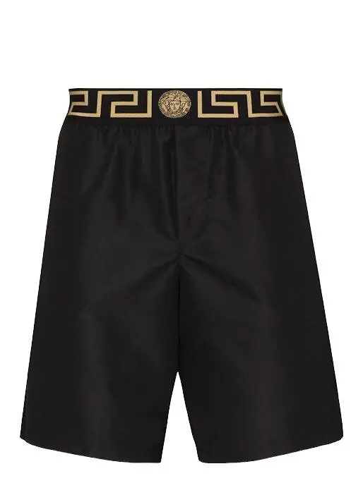 Versace Greca Border Swim Shorts - Black