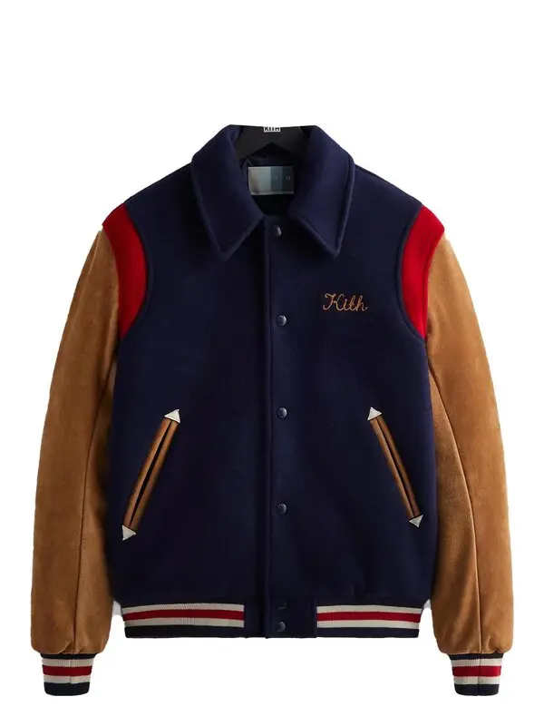 Kith Varsity Wool Coaches Jacket - Nocturnal