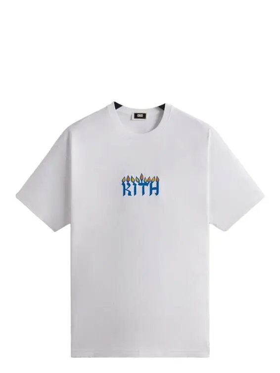 Kith Treats Hanukkah Menorah Tee Shirt - White