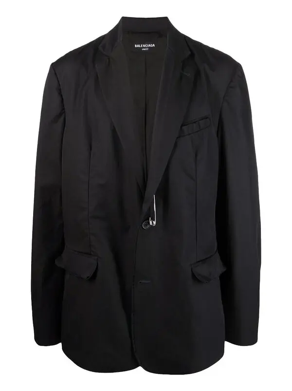 Balenciaga Oversized Handstitchstyle Jacket - Black