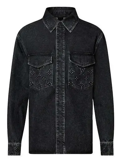 LOUIS VUITTON Denim Overshirt - Black