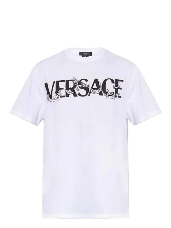 Versace Barocco Silhouhette Logo T-shirt - White/black