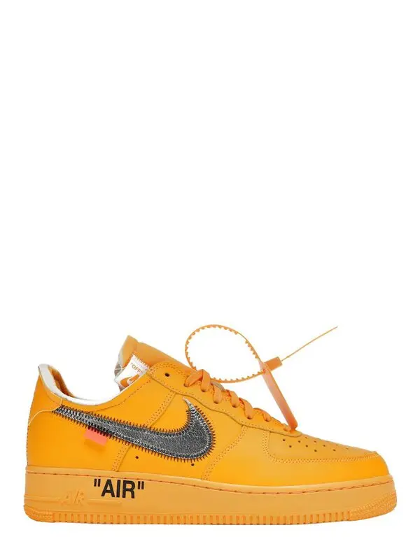 Nike Force 1 Low Off-white Ica Sneakers - University Gold/black/metallic Silver