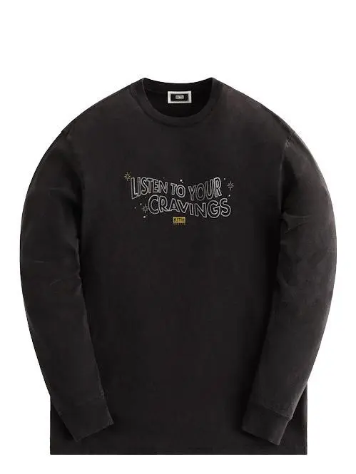 Kith Treats Cravings Vintage Long Sleeve Tee Shirt - Black