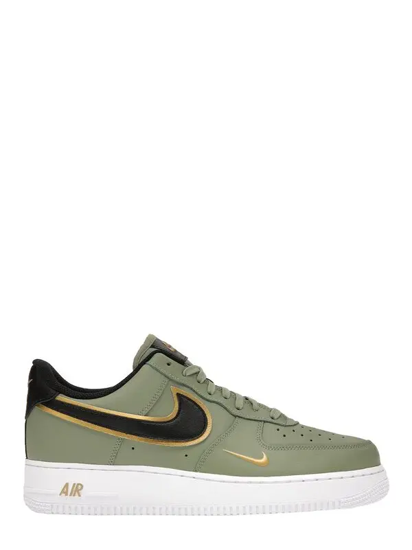 Nike Air Force 1 Low '07 Lv8 Double Swoosh - Oil Green/metallic Gold/white