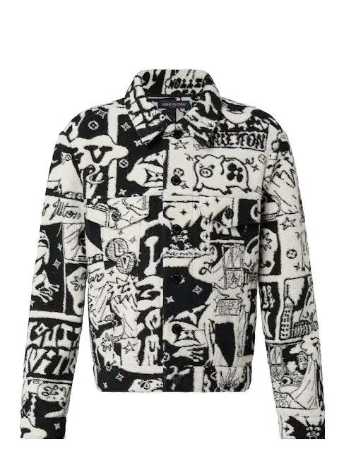 LOUIS VUITTON Comics Trucker Jacket - Black