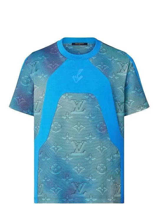 LOUIS VUITTON 2054 Intarsia Printed Tshirtin - Blue