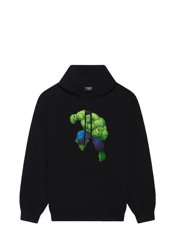 Balenciaga 2021 Marvel Medium Fit Hoodie - Black
