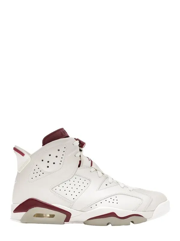JORDAN 6 Retro Maroon Sneakers - Off White/new Maroon