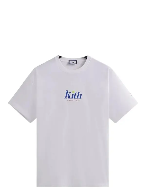 Kith Wilson Racquet Crew Logo Vintage Tee Shirt - White