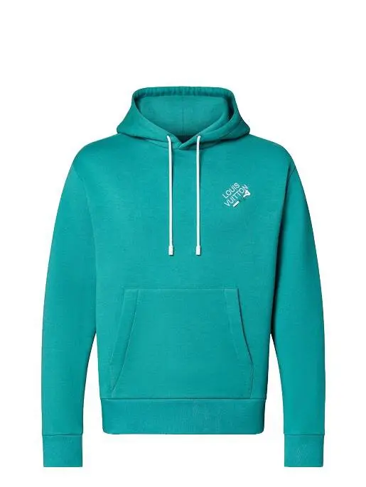LOUIS VUITTON Embroidered Signature Hoodie - Ocean