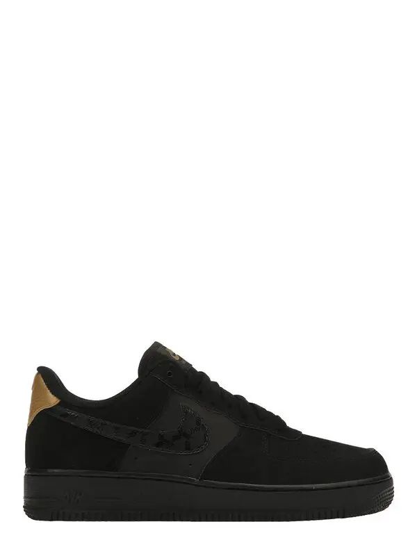 Nike Air Force 1 Low Nubuck Sneakers - Black/metallic Gold