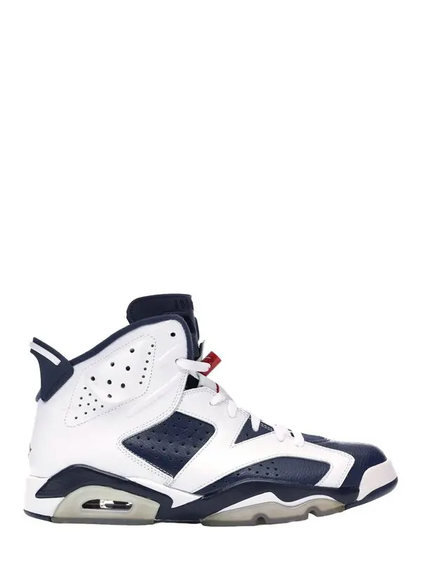 JORDAN 6 Retro Olympic London Sneakers - White/midnight Navy Blue/varsity Red
