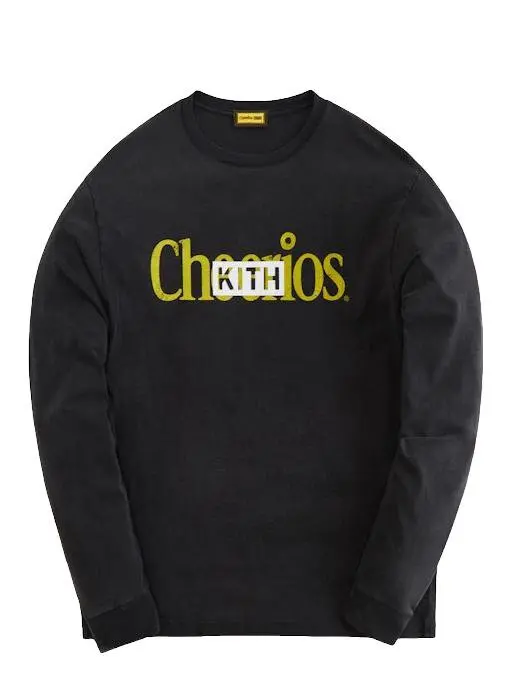 Kith Treats Cheerios Vintage Long Sleeve Tee Shirt - Black