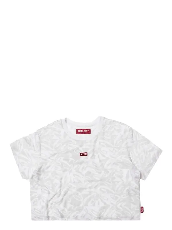Kith X Coca-cola Checkered Cropped T-shirt - White